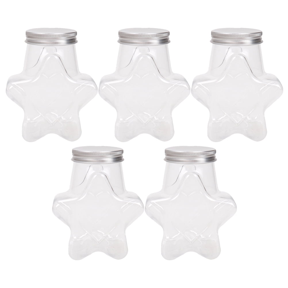 5pcs Dessert Cups Disposable Pentagram Shaped Milk Tea Cup Plastic ...