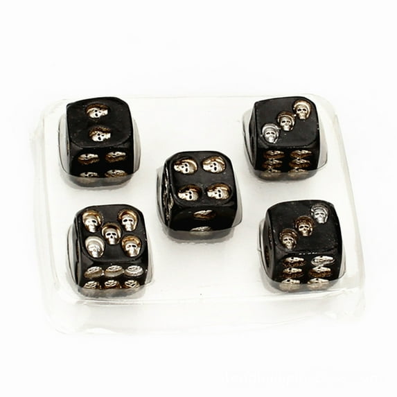 5pcs Dice Resin Skeleton Dice Set Scary Novelty Decorative 6 Dice Table ...