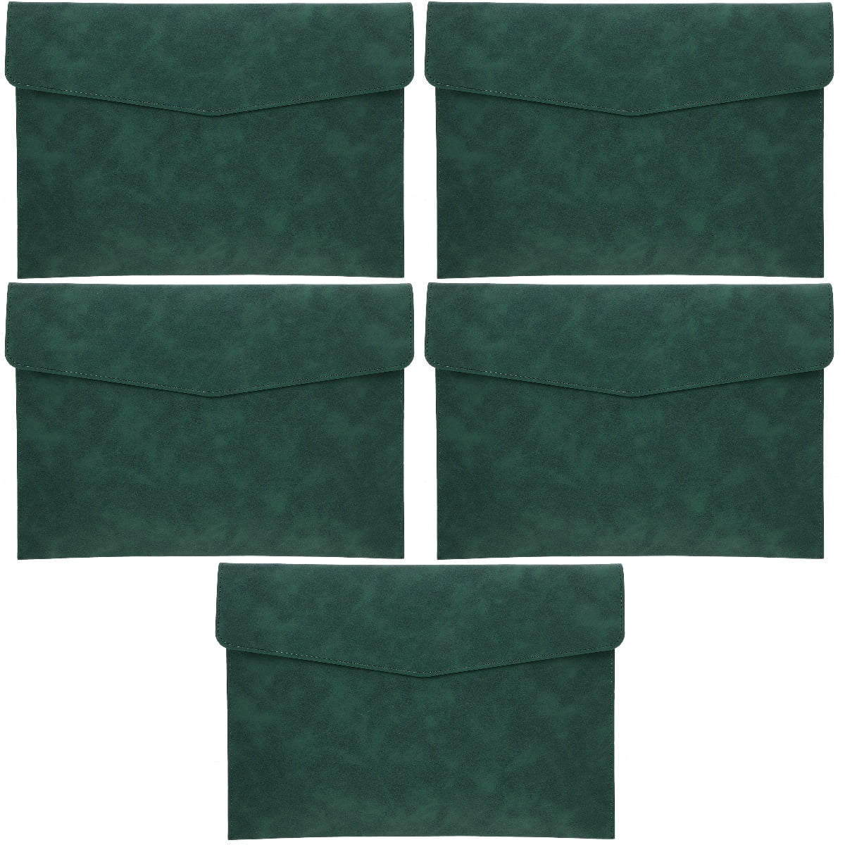 5pcs Document Holder Faux Leather File Bag Imitation Leather Bill ...