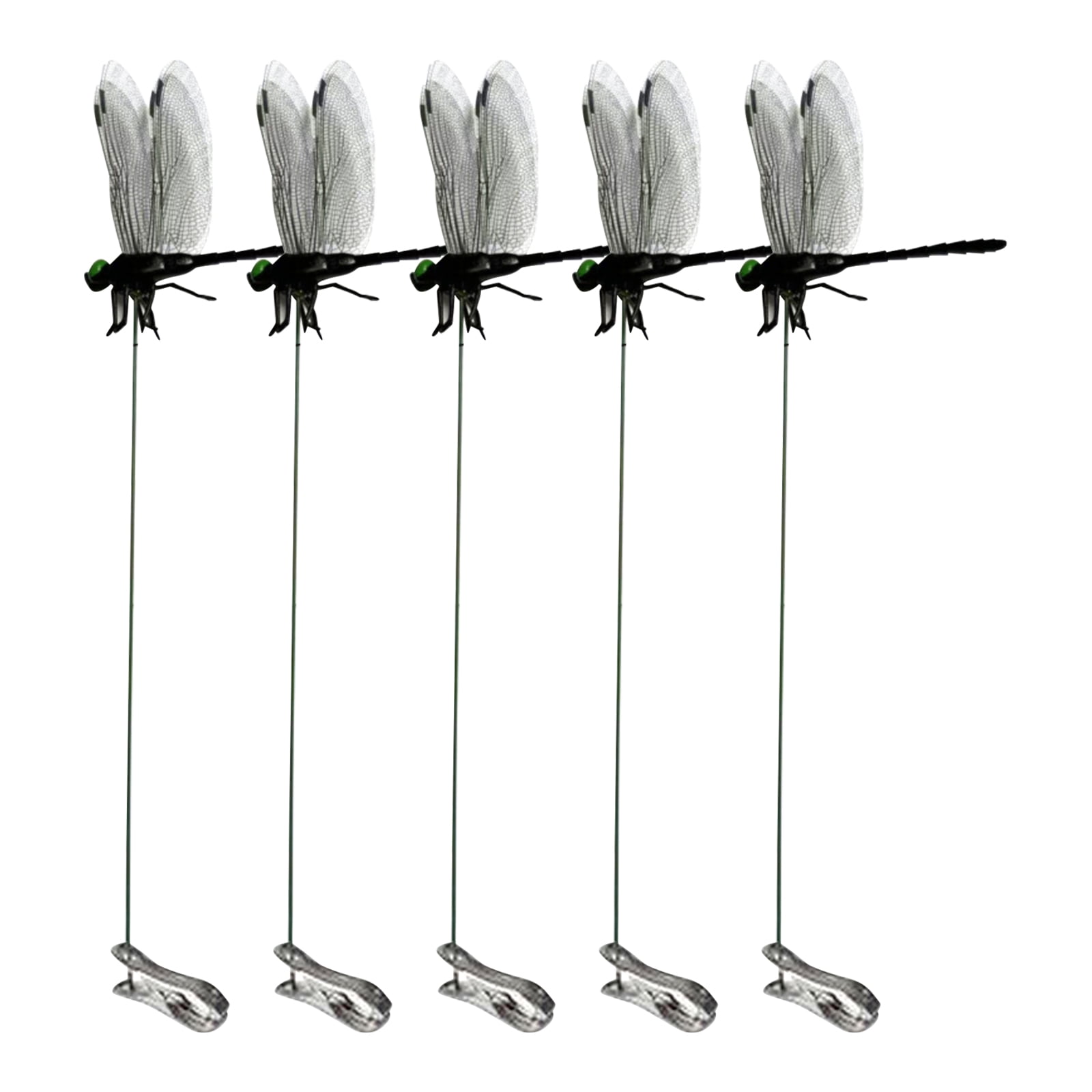 5pcs Dragonfly Clip on Dragon Fly, Outdoor Fake Dragonfly Rod Clip for ...