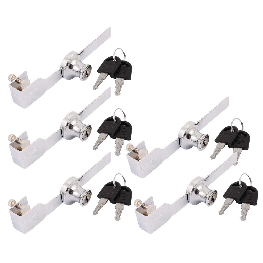 5pcs Drawer Display Case Locking Showcase Serrated Type Sliding Glass ...