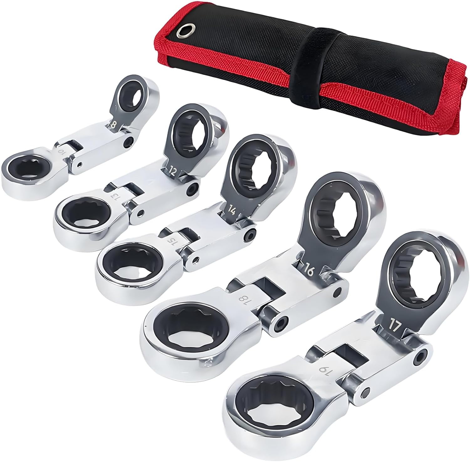 5pcs Dual-Drive Nano Flex-Head Pocket Ratchet, 3/4“ Inch Retractable ...