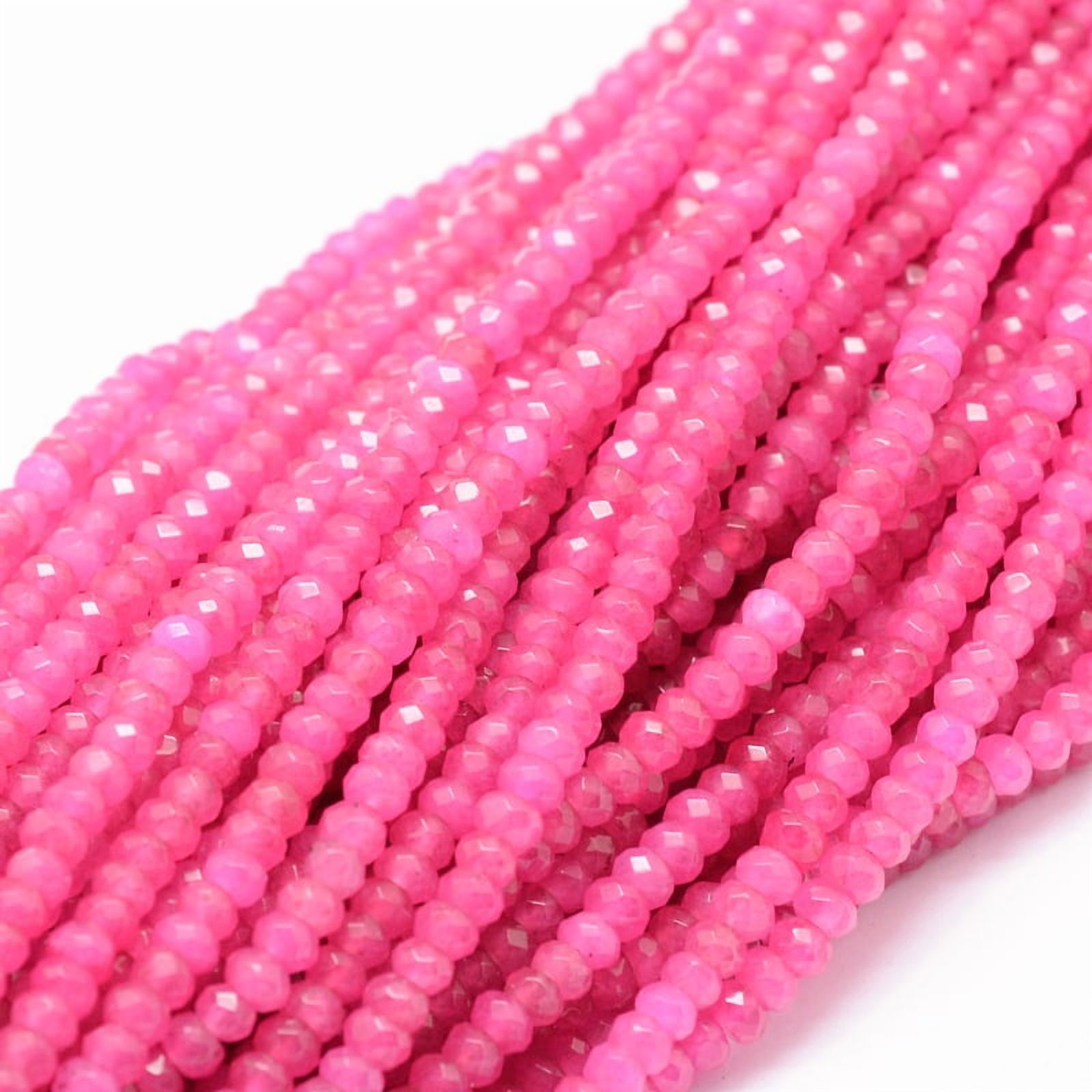 5pcs Dyed Natural Malaysia Jade Rondelle Beads Strands Faceted Deep ...