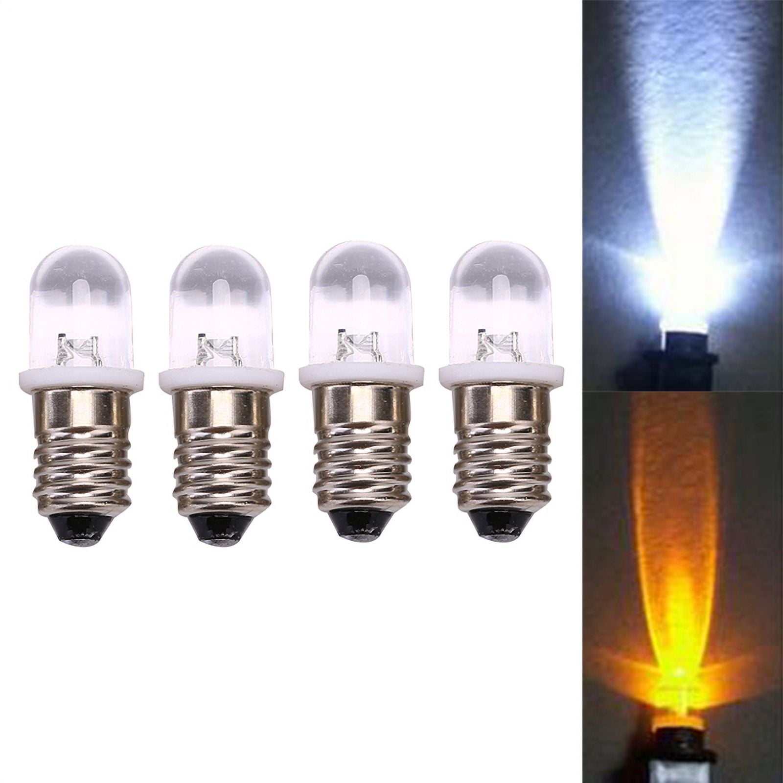 5pcs E10 Led Bulb DC 3V 4.5V Instrument Bulb Indicator Bulb Flashlight ...