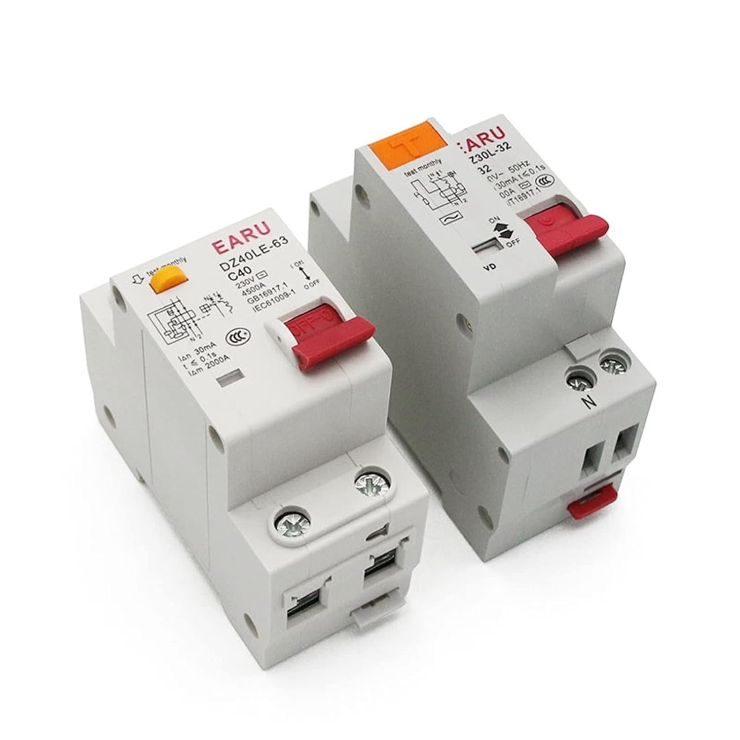 5pcs EPNL 230V 1P+N Residual Current Circuit Breaker with Over and ...