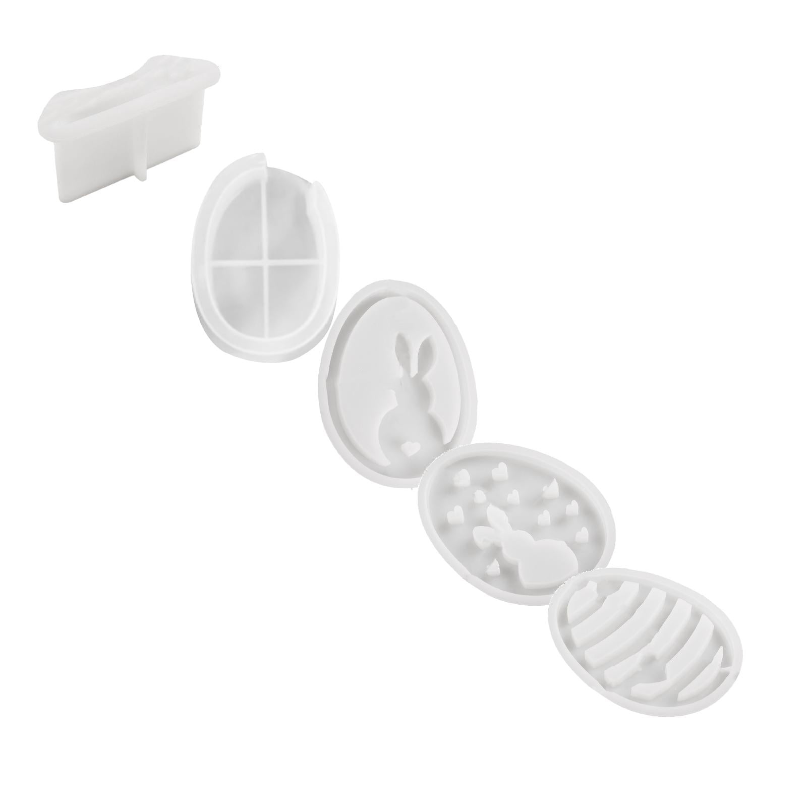 5pcs Easter Egg Shaped Silicone Moulds for DIY Cake Decoration Easter ...