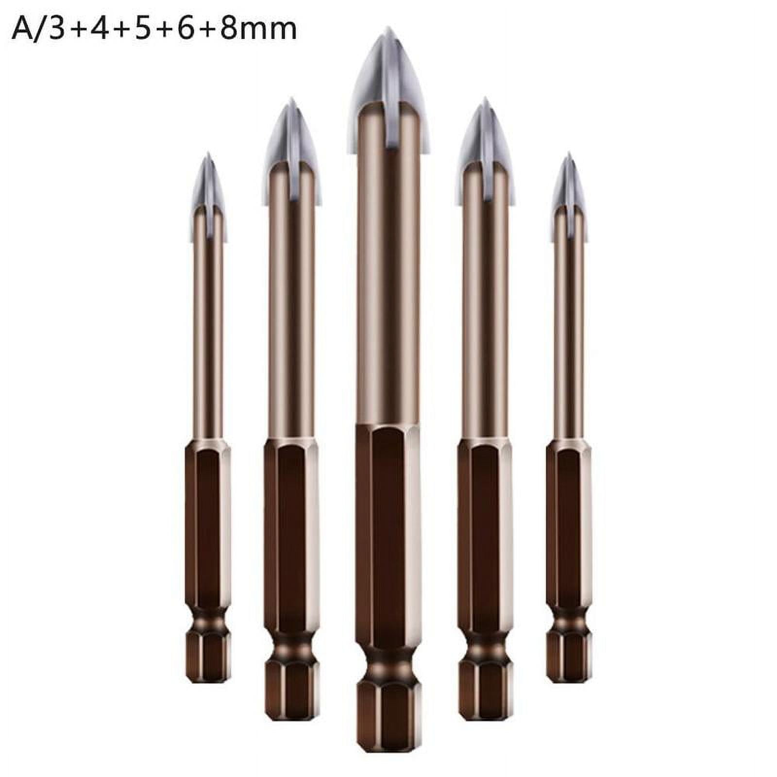 5pcs Efficient Universal Drilling Tool Ceramic Tile Triangle Drill Set ...