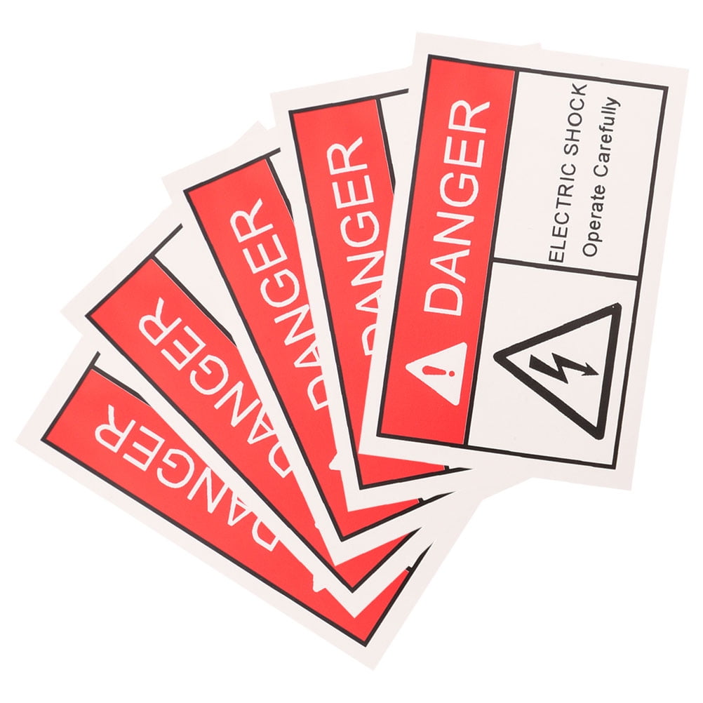 5pcs Electric Shock Hazard Warning Stickers For Electrical Panel High ...
