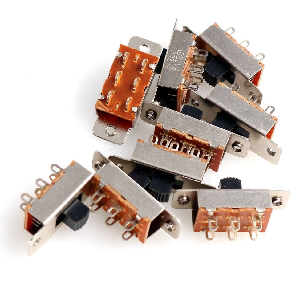 5pcs Electrical Equipment 6A/125V 3A/250V AC Panel Mount 6 Pin 3 ...