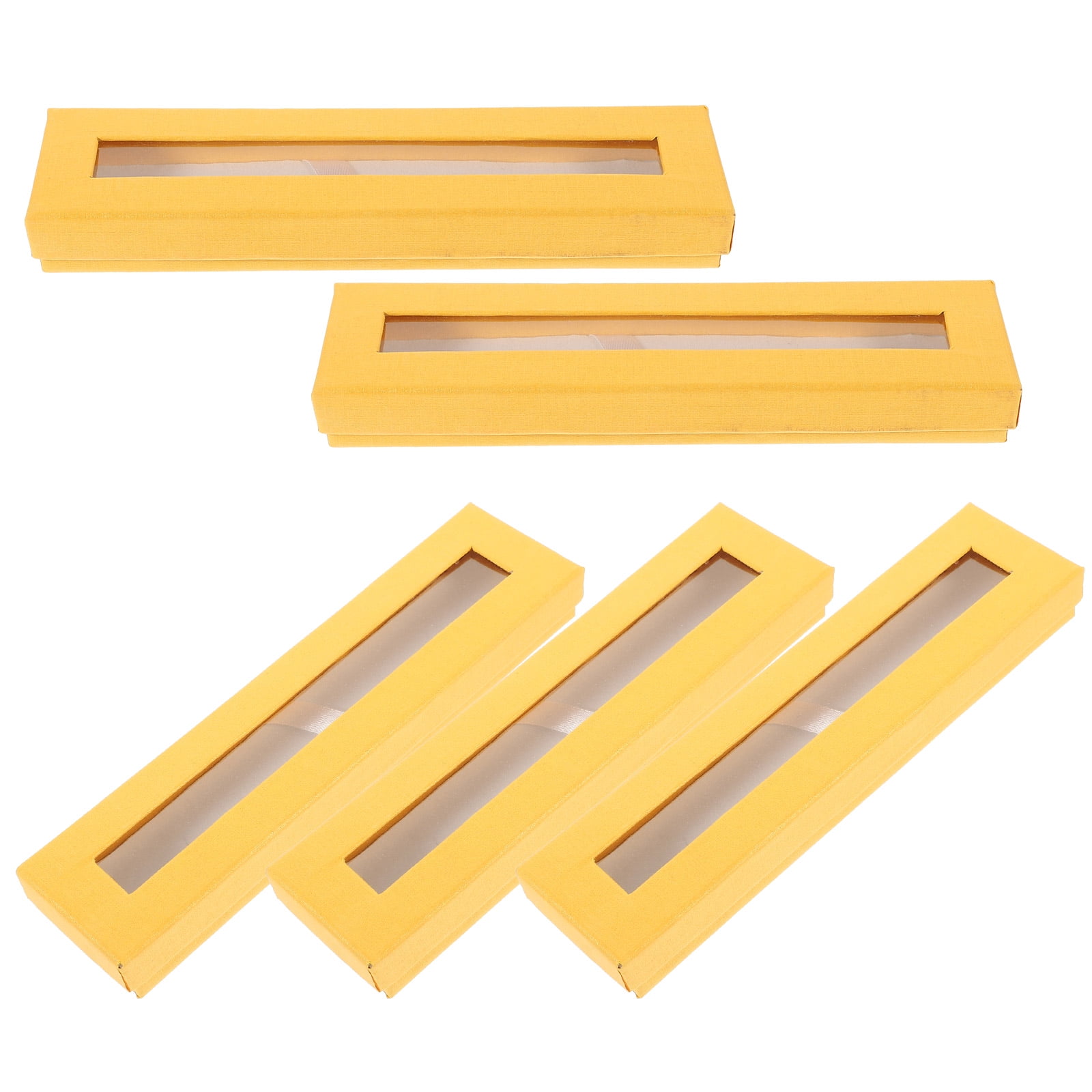5pcs Empty Pen Gift Box Paper Case with Clear Window Pencil Ballpoint ...