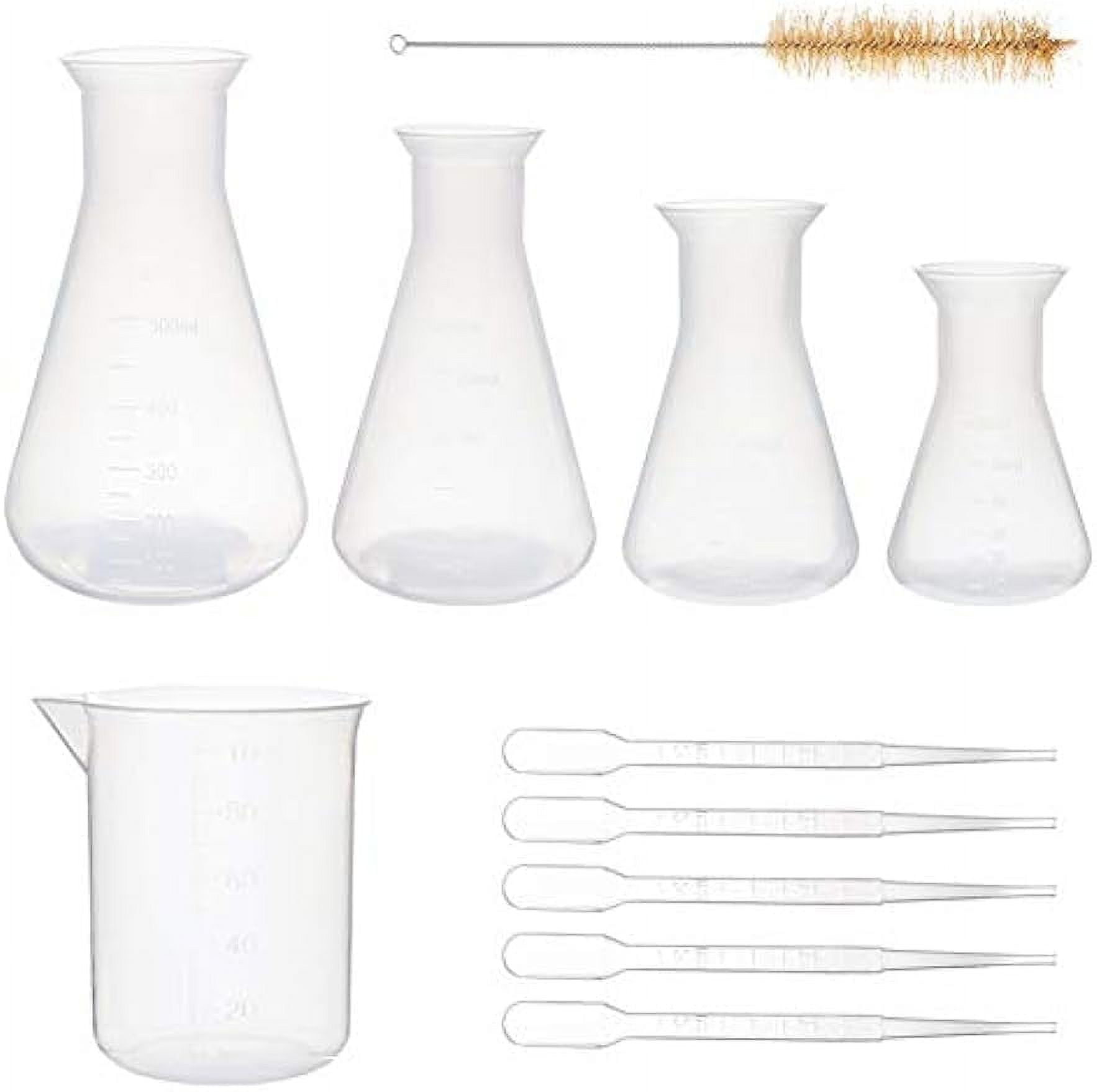 5pcs Erlenmeyer Flasks Plastic Flask Conical Flask Narrow Neck Flasks ...