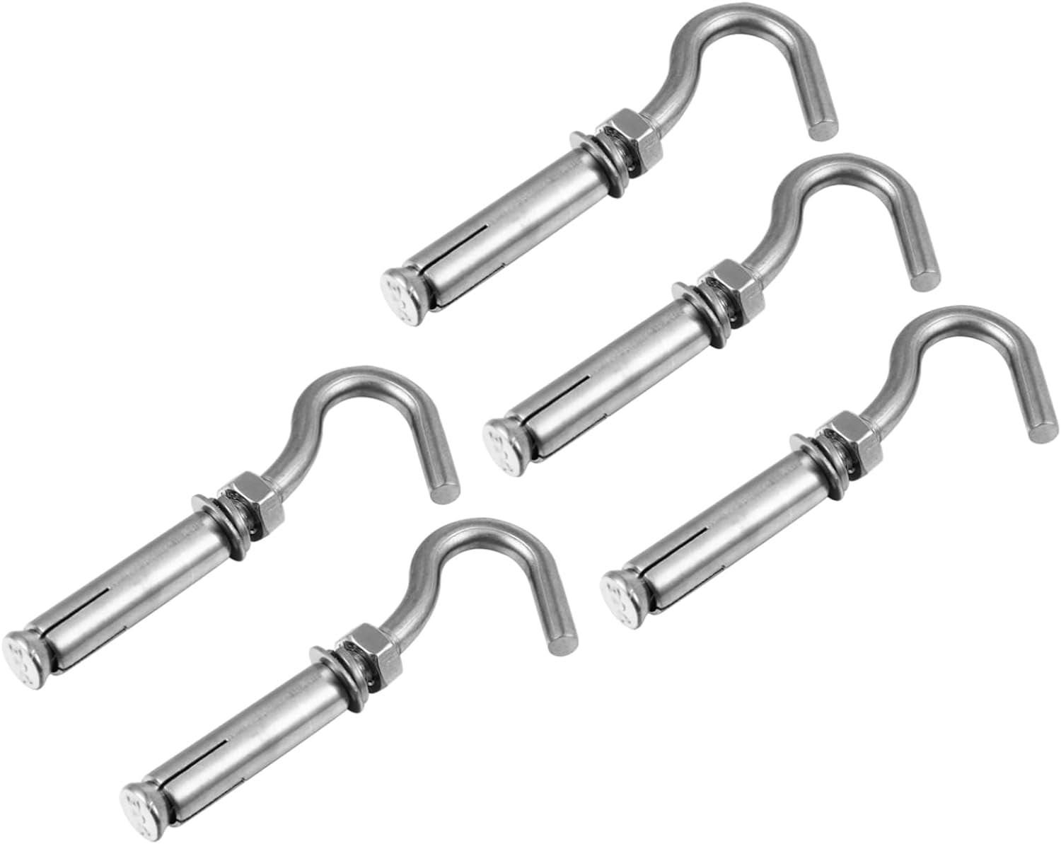5pcs Expansion Hook Concrete Wall Anchors Eye Hooks Stainless Steel s ...