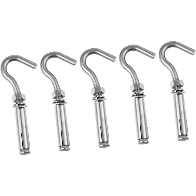 5pcs Expansion Hook Threaded Hook Bolt Metal s Hooks Hook Screws ...