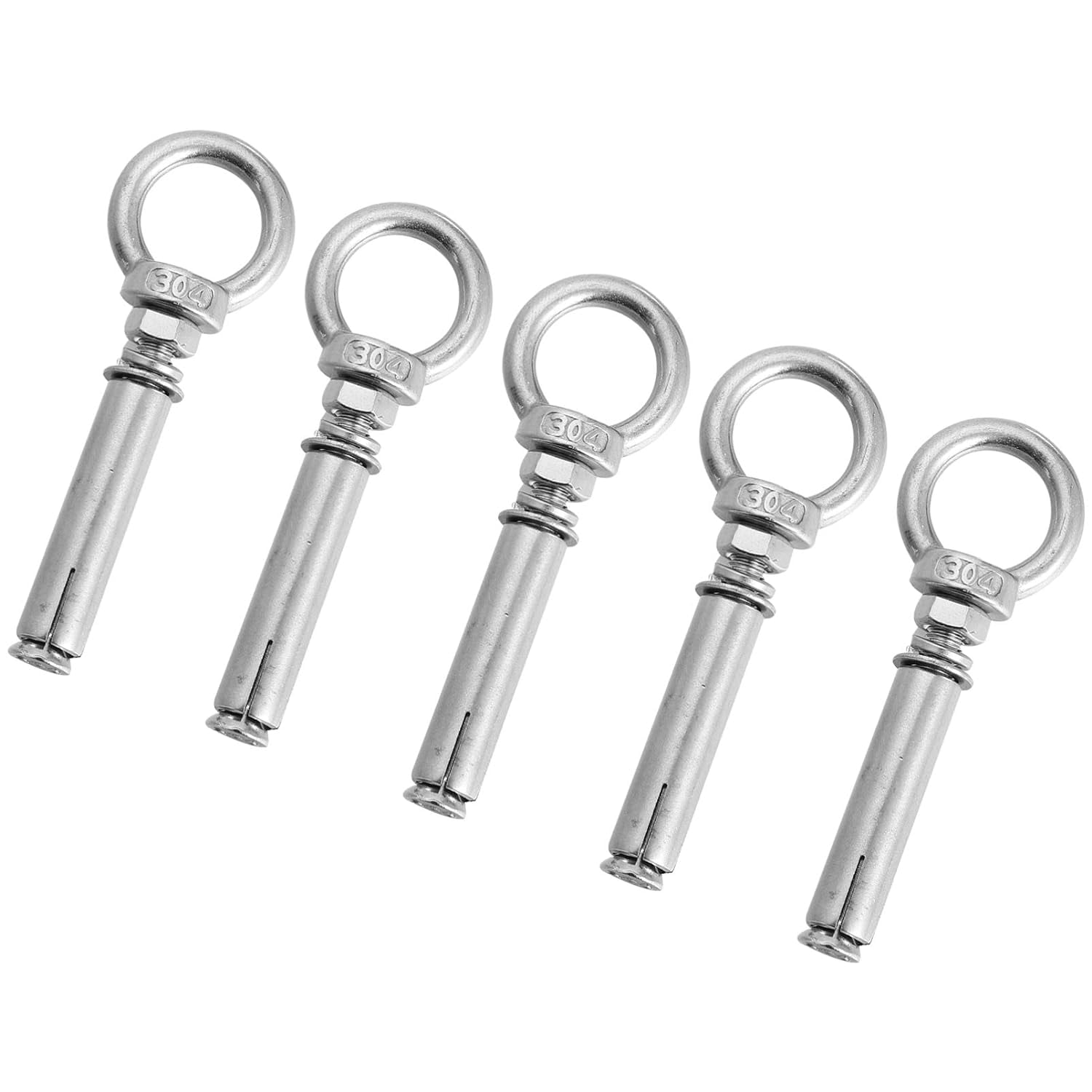 5pcs Expansion Ring Bolts Screw Closed Hook Anchor Internal Eye Bolt ...