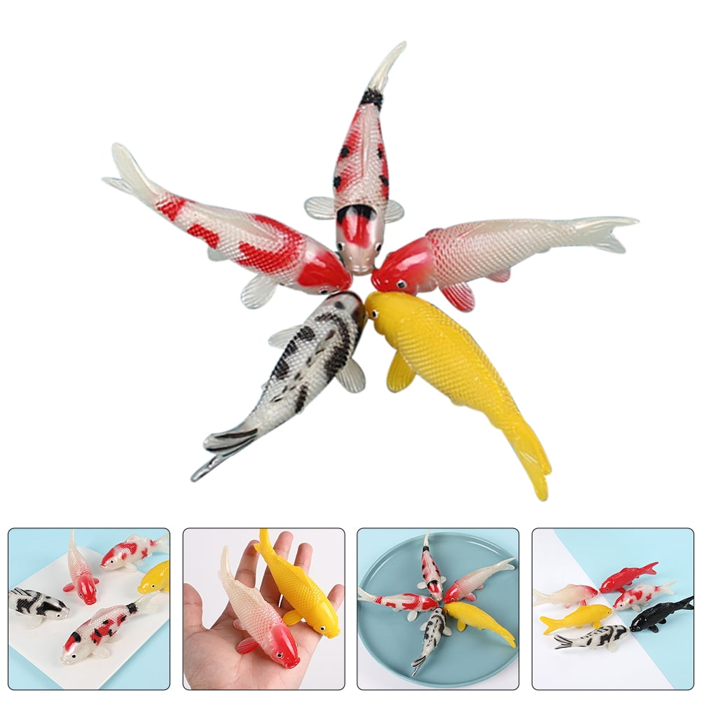 Realistic Koi Fish Models for Aquarium Decor Made from PVC in Assorted ...