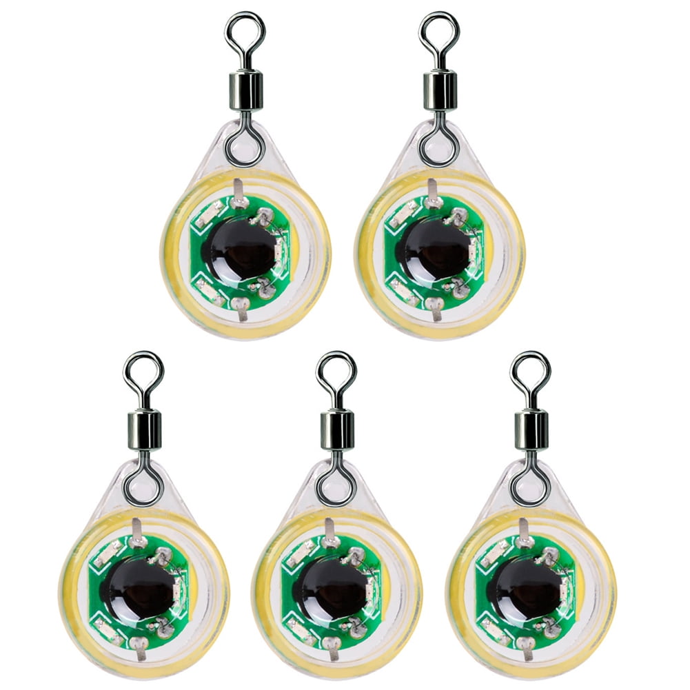5pcs Fishing Lure Light Underwater Eye Shape LED Attracting Bait Lamp ...
