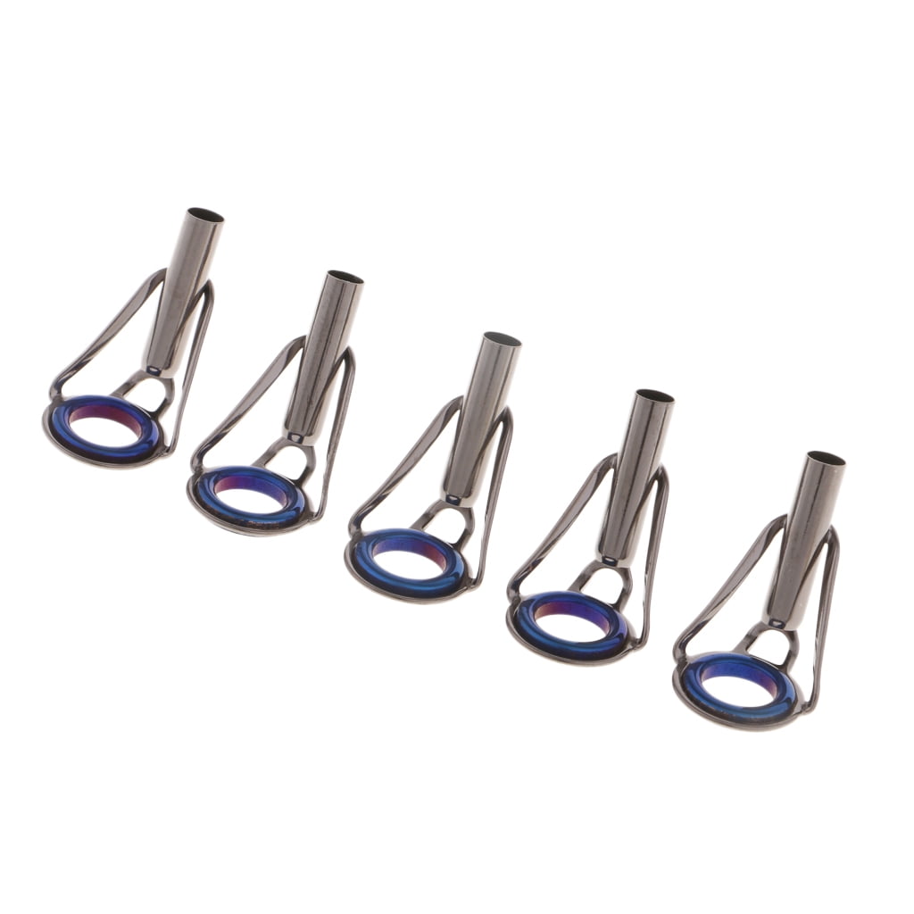 5pcs Fishing Rod Tip Tops Rings Stainless Rod Guides Ceramic Eye - 003 ...