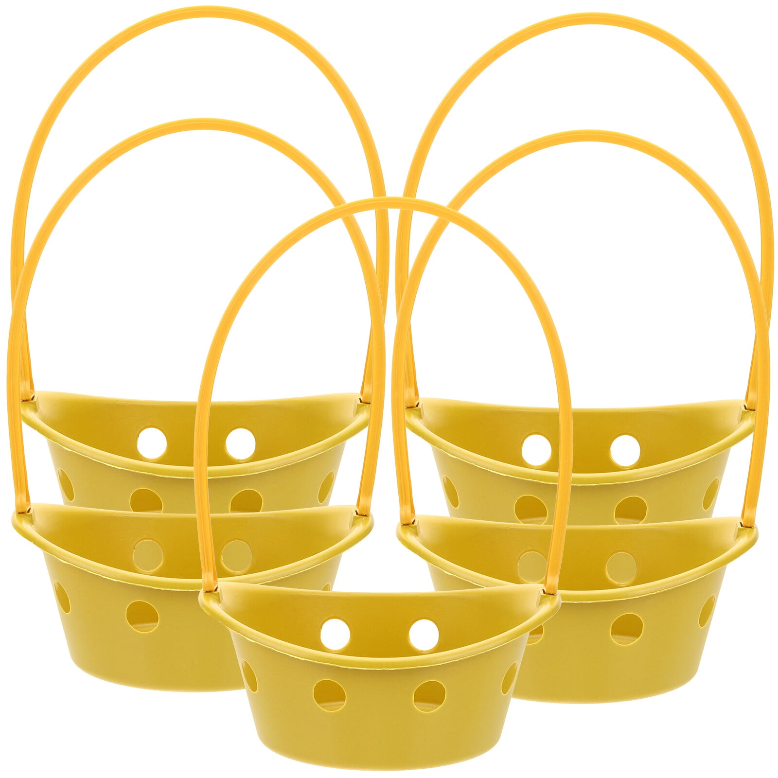 5pcs Flower Baskets Plastic Storage Baskets Floral Arrangement Baskets With Handle