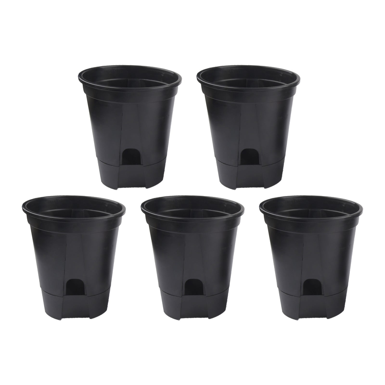 5pcs Flower pot with drainage function for indoor and outdoor (balck ...