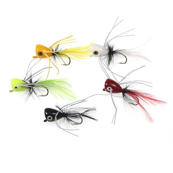 5pcs Fly Popping Lures for Trout Salmon Fly Fishing Fly Baits ...