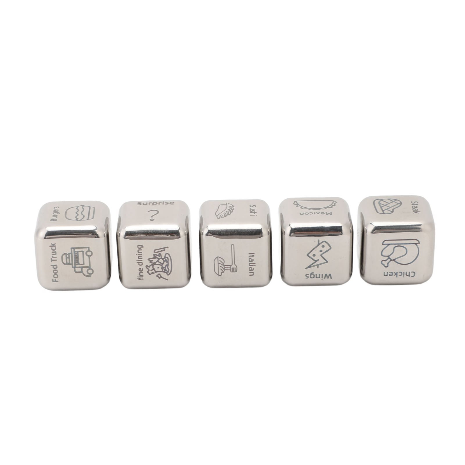 5pcs Food Decision Dice 30 Food Patterns Exciting Meal Planner Metal ...
