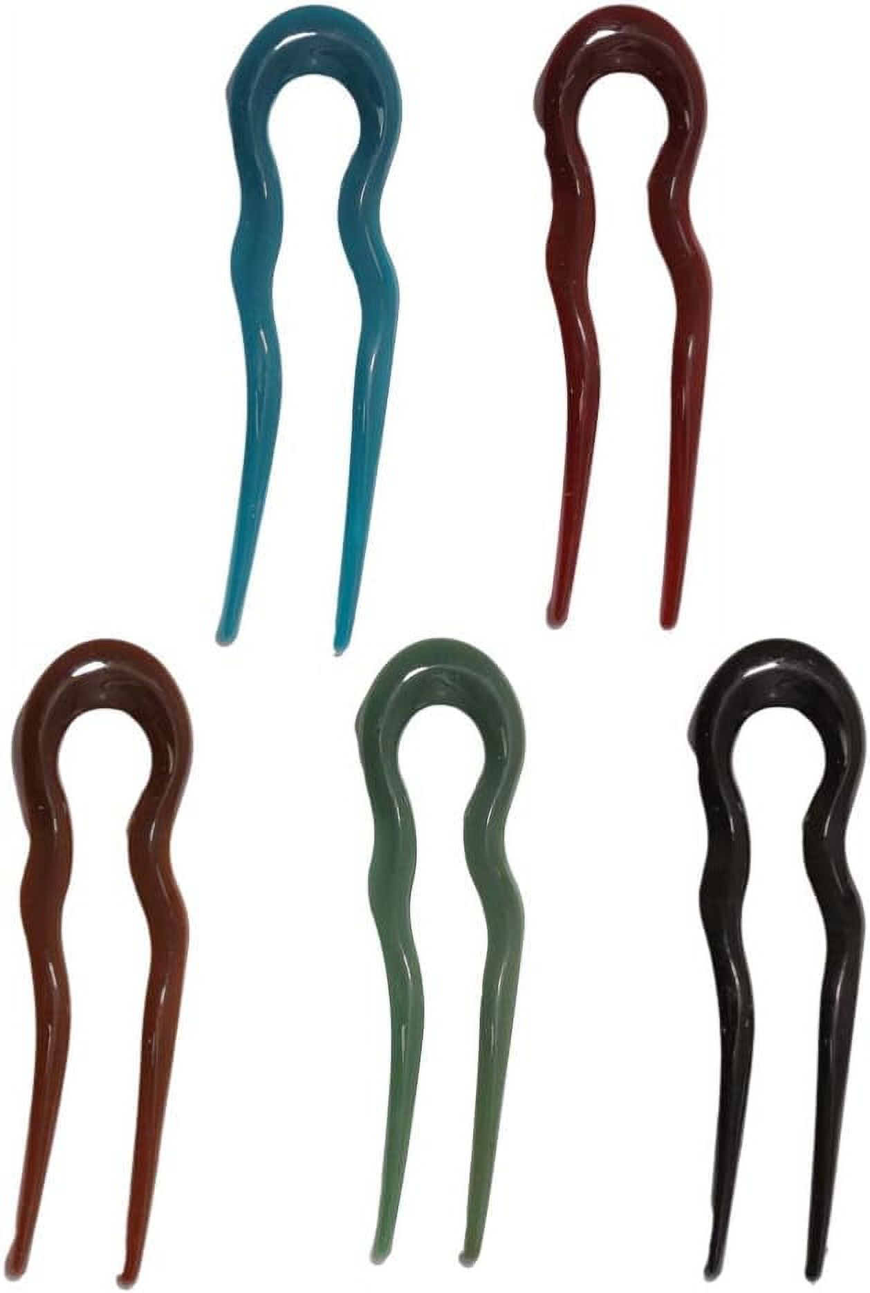 5pcs French Hair Fork Celluloid Chignon Hair Pins Hair Updo U-Shaped ...