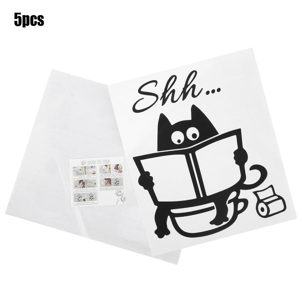 5pcs Funny Toilet Sticker Marker Sign Reminder Bathroom Decoration (A ...