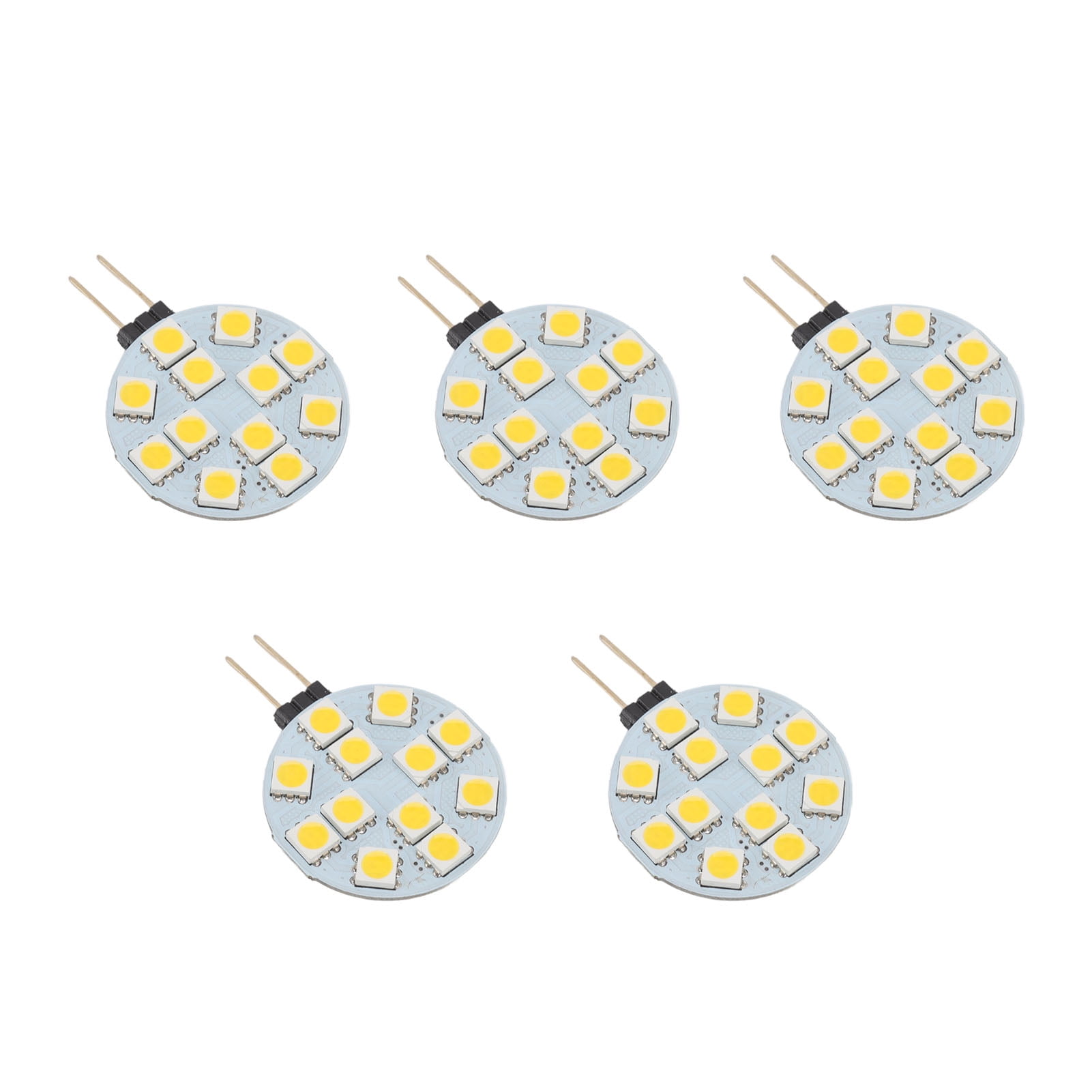 5pcs G4 LED Bulb 12V 2W Warm Light Energy Saving Aluminum Microwave ...