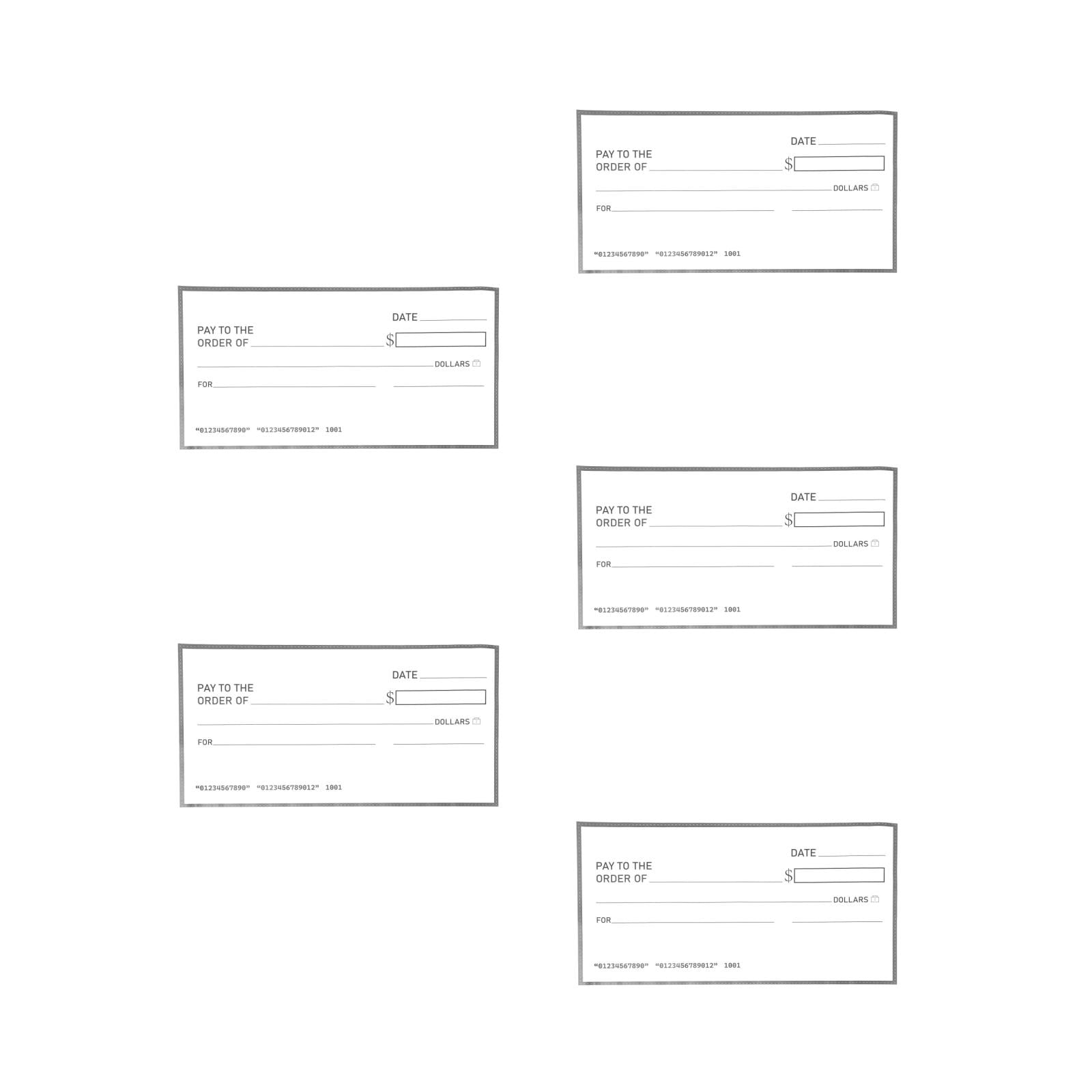 5pcs Giant Dry Erase Waterproof Fake Check For Pranks Reusable Large ...