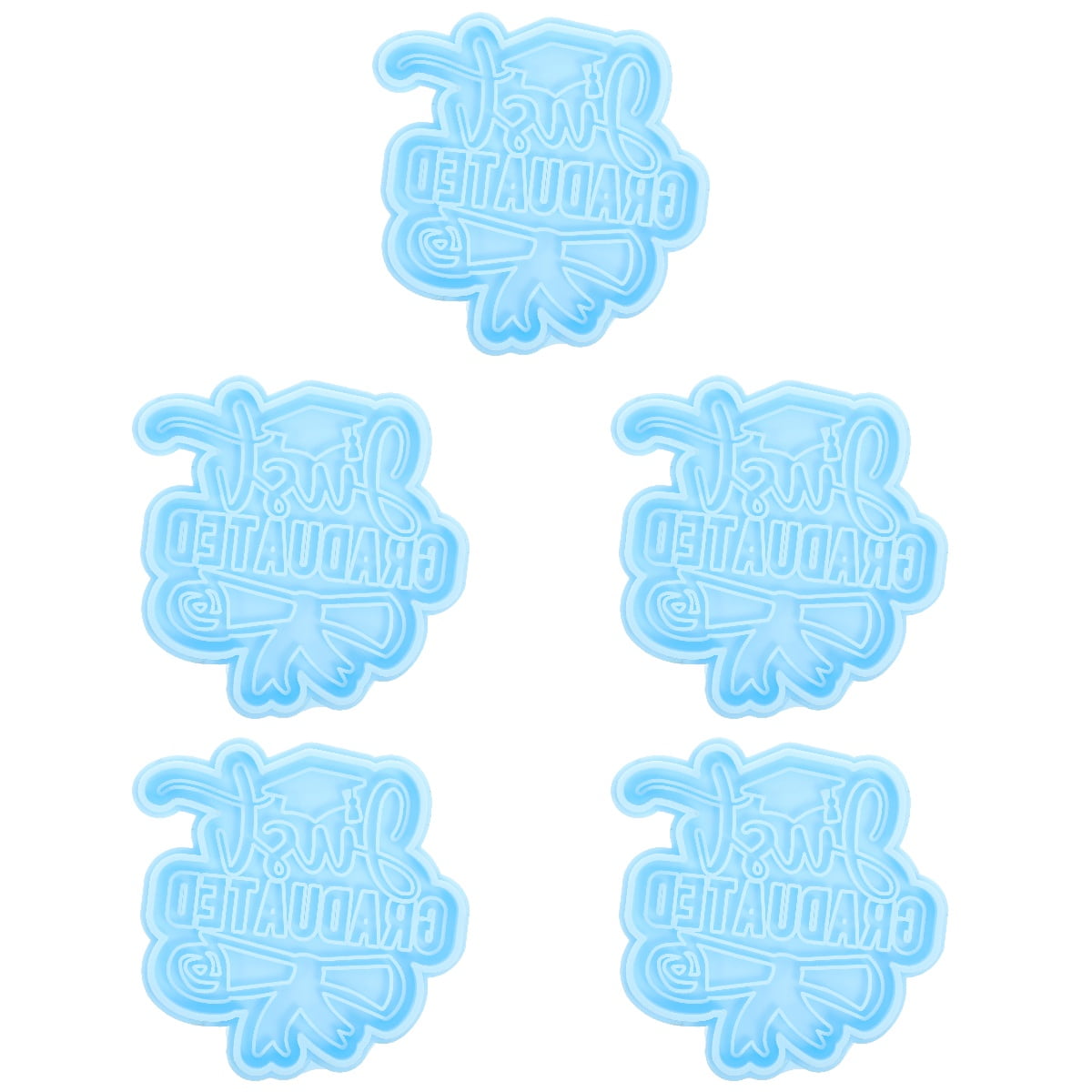 5pcs Graduation Keychain Mold Silicone Mold Graduation Trencher Cap ...