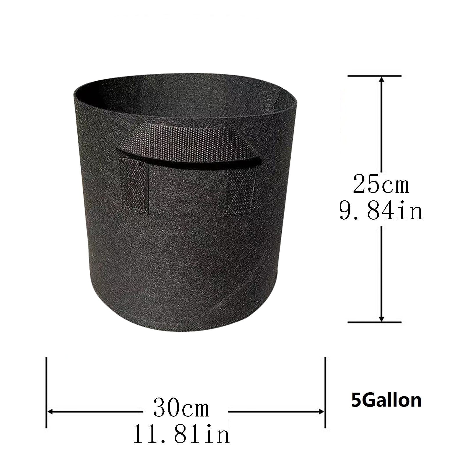 5pcs Grow Bags Heavy Duty Aeration Fabric Pots with Handles Thickened ...