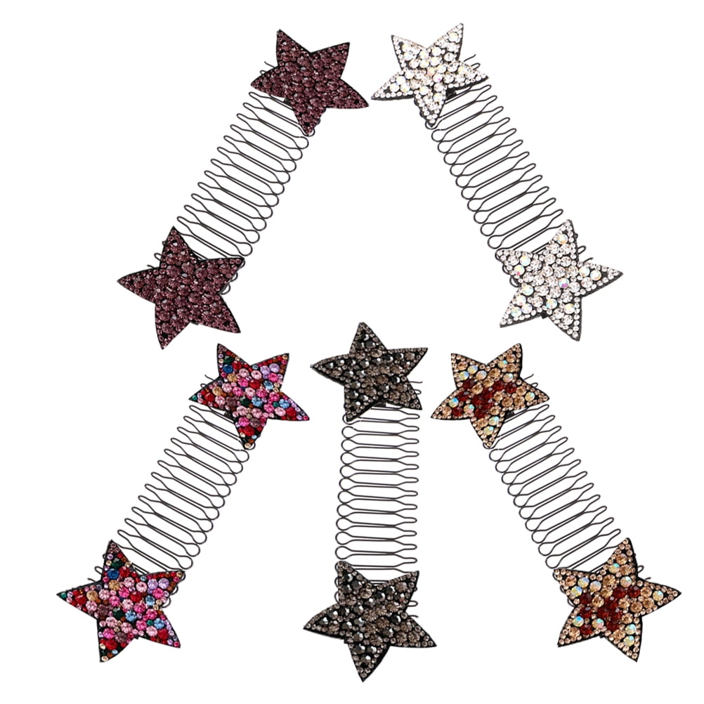 5pcs Hair Clip Pins Hair Bangs Fixer Holder Star Hair Barrettes Star ...