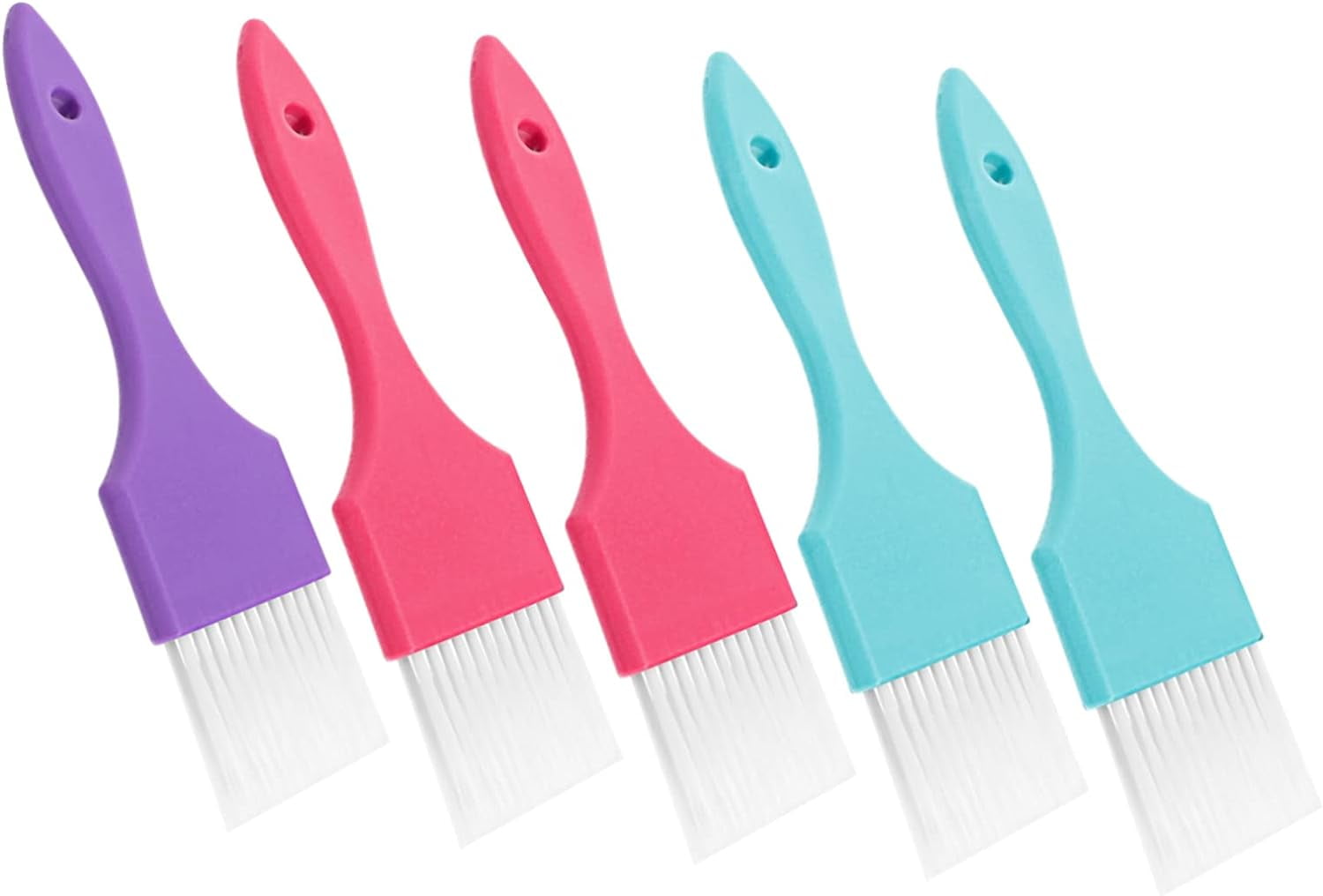 5pcs Hair Color Brush Plastic Dye Hair Teasing Comb Highlight Comb ...