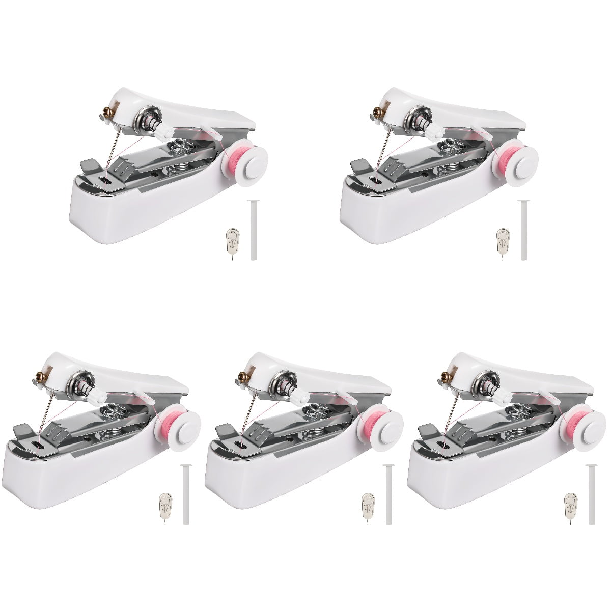 5pcs Handheld Sewing Machine Portable Mini Sewing Machine Diy Fabric ...