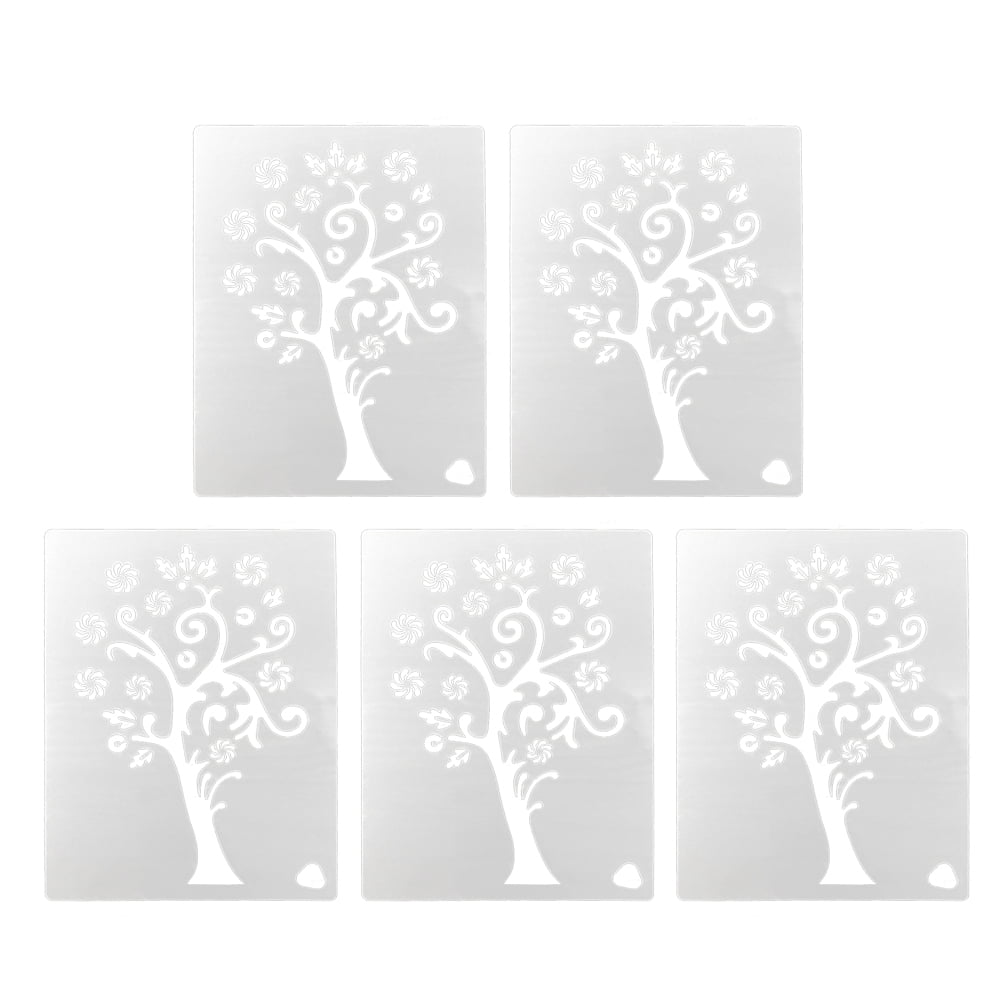 5pcs Handmade Hollow Drawing Graffiti Stencils Template Drawing Tree ...