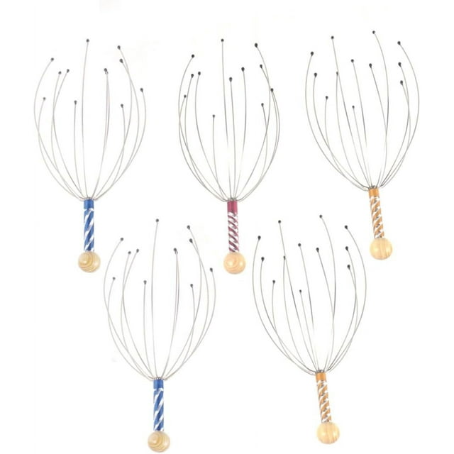 5pcs Head Massager Scalp Stress Relax Muscles 20 Fingers Scratcher