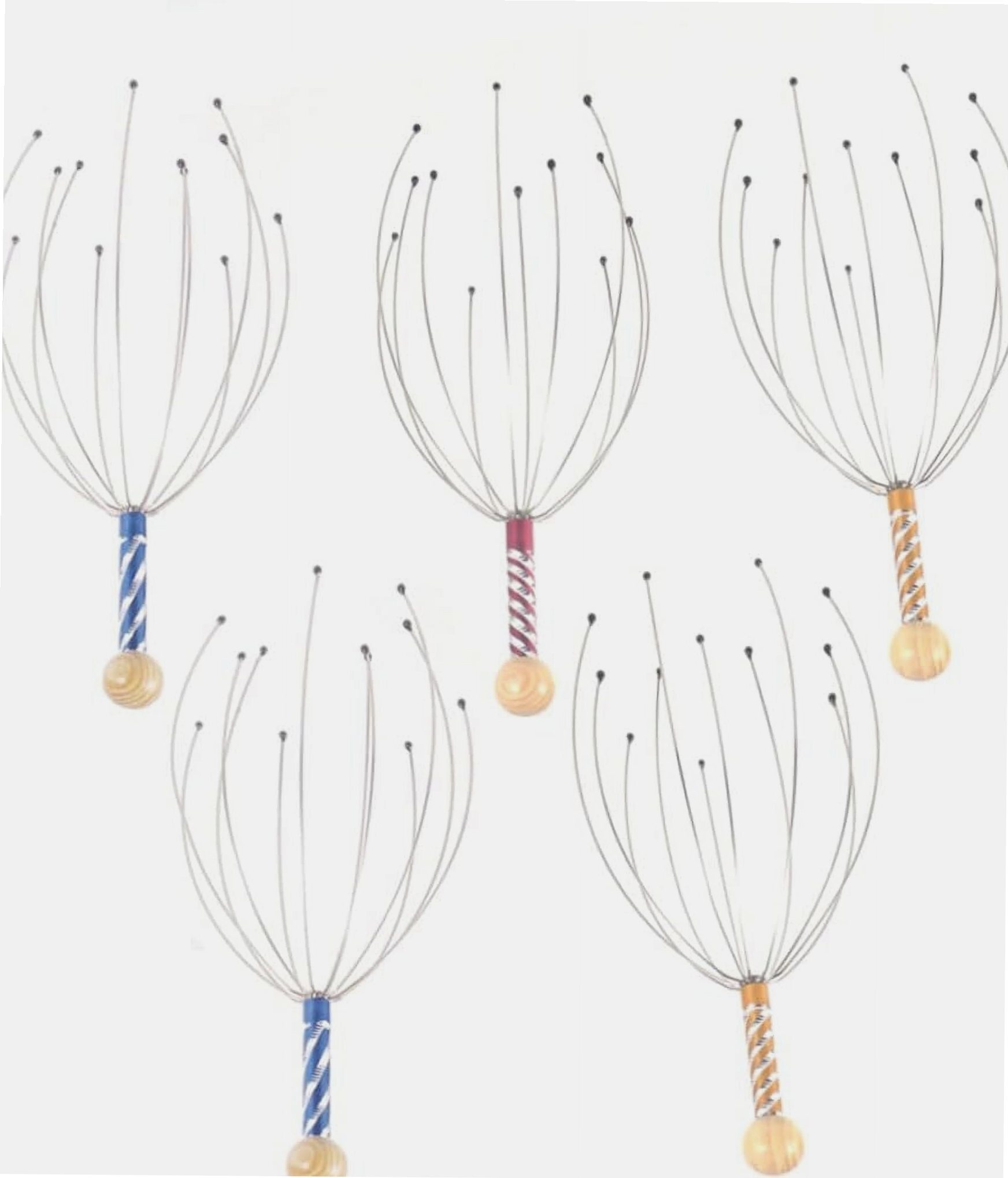 5pcs Head Massager Scalp Stress Relax Muscles 20 Fingers Scratcher ...