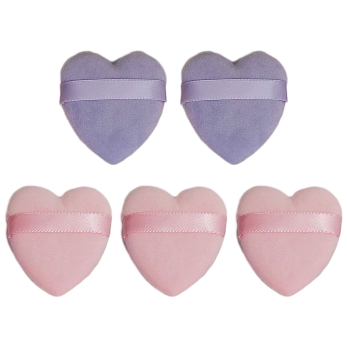 5pcs Heart shaped dry Powder Puff Heart-shaped powder puff powder cake ...