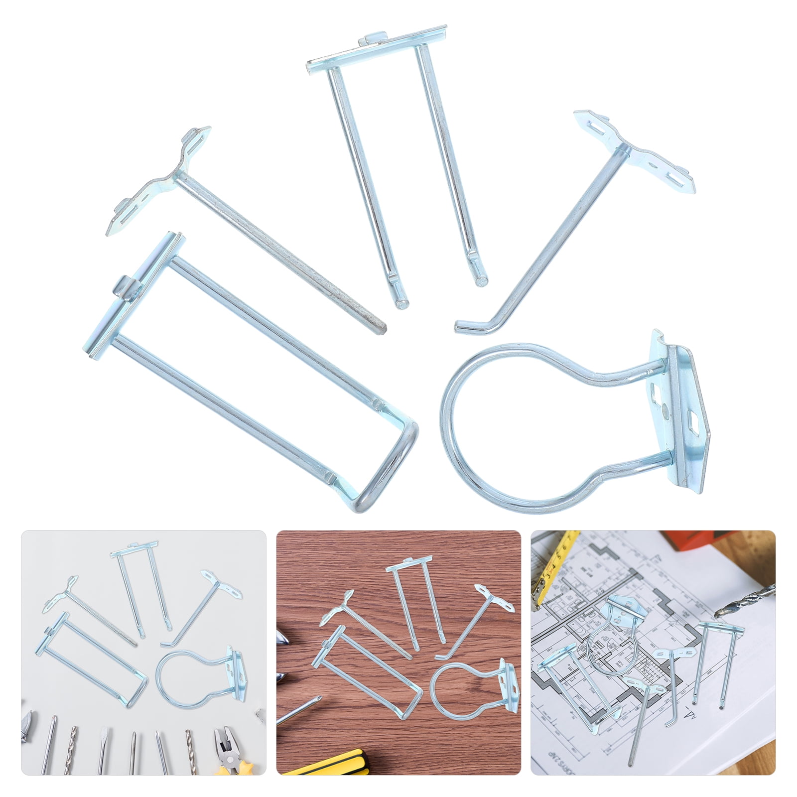 5pcs Heavy Duty Metal Pegboard Hooks Tool Storage Pegboard Tool Holder ...