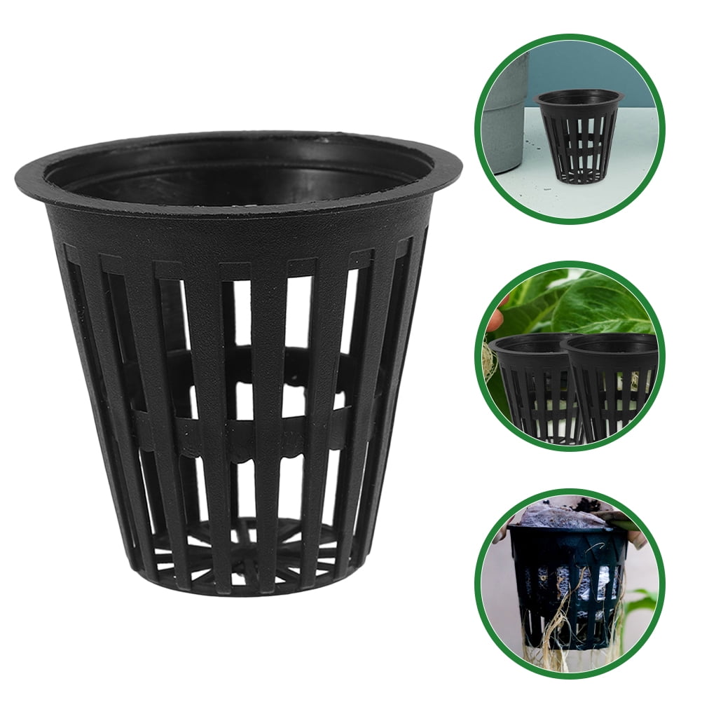 SEWCHICS 5pcs Round Wide Edge Hydroponic Grow Baskets with PP Material ...