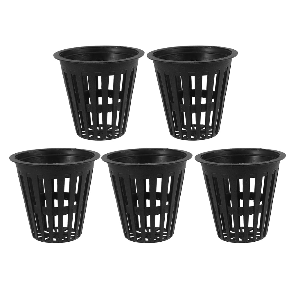 5pcs Heavy Duty Net Pots Hydroponic Cups Garden Slotted Mesh Net Cups ...