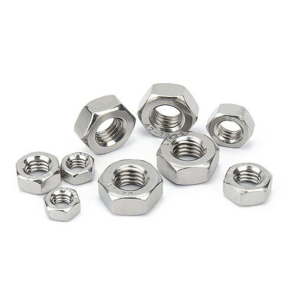 5pcs Hex Fine Thread Nut A2 Stainless Steel Hexagon Hex Nuts M6 M8 M10 ...
