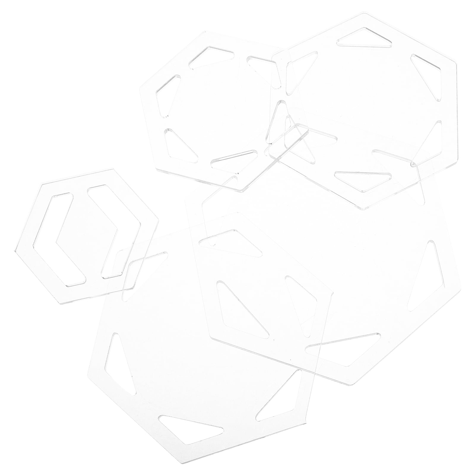 5pcs Hexagon Quilting Templates for Patchwork Acrylic Sewing Ruler for ...