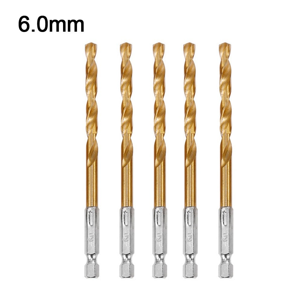 5pcs High Speed Steel Drill Bit Set for Cordless Screwdrivers and ...
