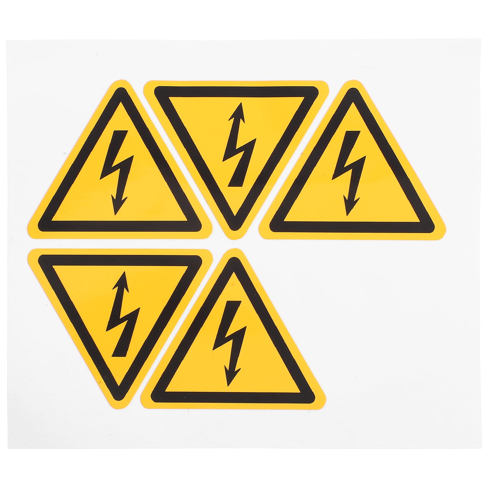 OUNONA 5Pcs Yellow PVC Electrical Panel Warning Labels for Electric Shock Caution Safety Sign ...