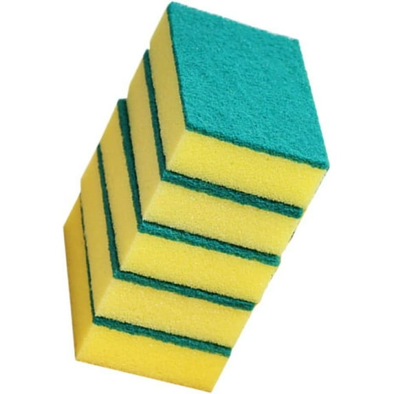 5pcs Household Cleaning Sponges Pan Scrubber Cleansers Household Non ...