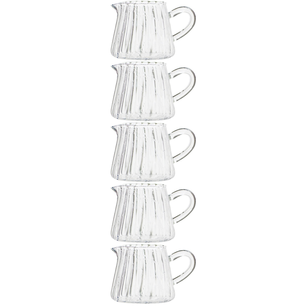 5pcs Household Glass Coffee Cup Clear Glass Cup Milk Mug Multi Function Coffee Cup