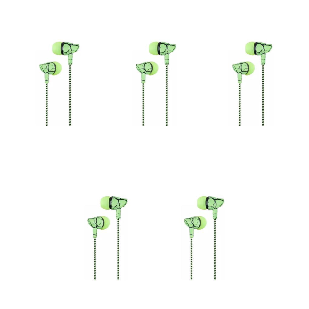 5pcs In-Ear Earphone Metal Heavy Bass Sound Quality Music Headset Noise ...