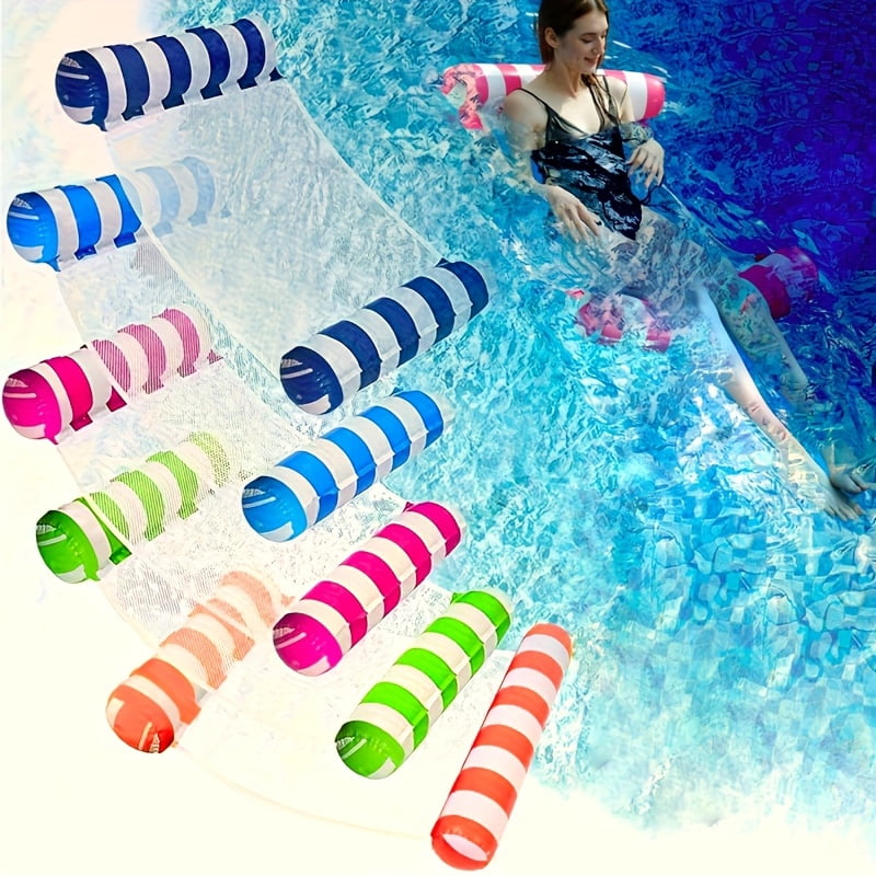 5pcs Inflatable Pool Floats for Adults-Heavy Duty 4-in-1 Floating Bed ...