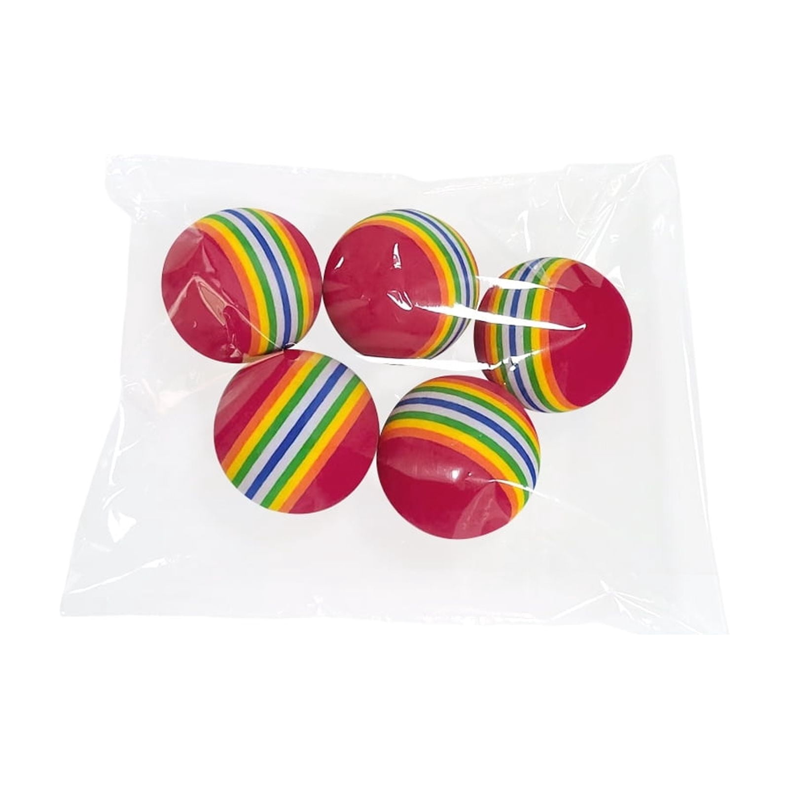 5pcs Interactive Rainbow EVA Foam Cat Balls, Soft Colorful Pet Chase ...